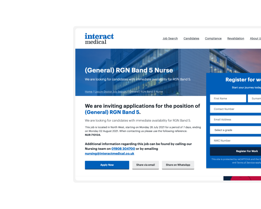 Bespoke Recruitment Website for Interact Medical - Visual Identity